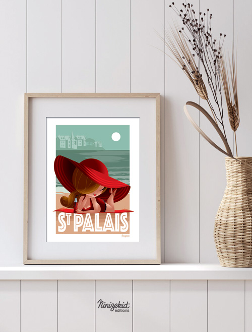 Affiche St-Palais sur Mer — NiniZeKid éditions